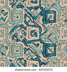 Abstract Techno Glyphs Vector Seamless Pattern Stock Vector (Royalty ...