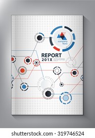 Abstract Technology Annual Report Cover Design: เวกเตอร์สต็อก (ปลอดค่า ...