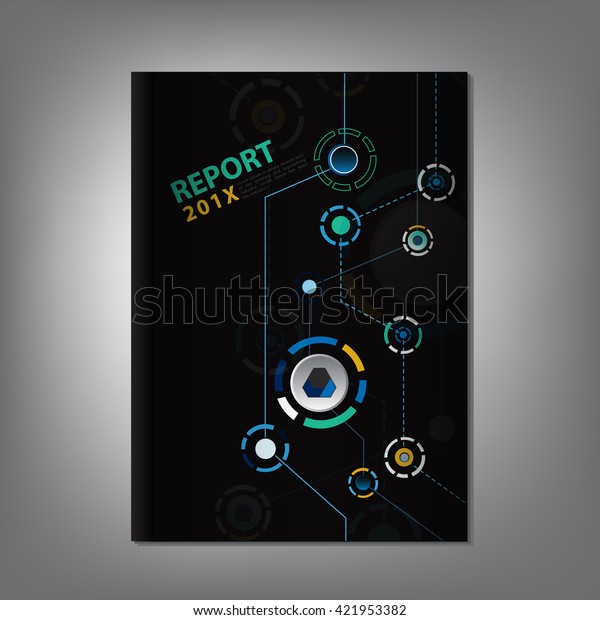 Abstract Technology Annual Report Cover Design Stock Vector (Royalty ...