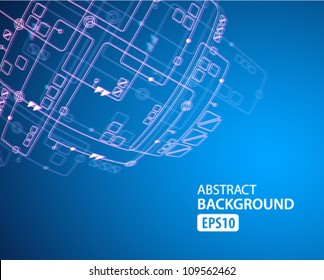Abstract Technology Background Beautiful Colors Stock Vector (Royalty ...