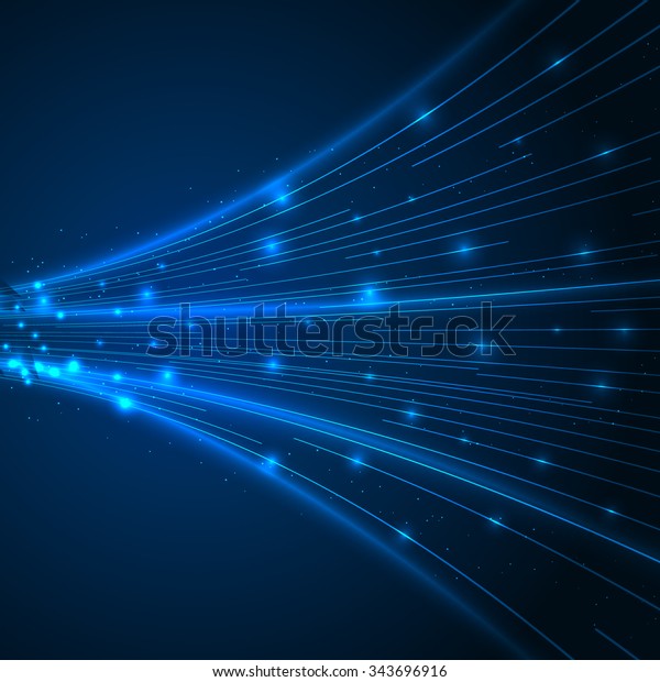 Abstract Technology Background Blue Curve Vector Stock Vector (Royalty ...