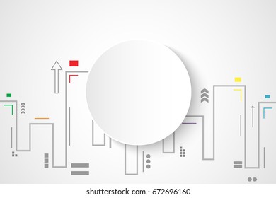 Abstract Technology Background Infographics Template Chart Stock Vector ...