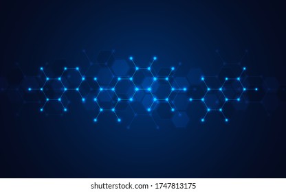 Abstract Technology Background Molecules Molecular Structures Stock ...