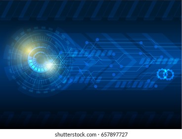 Abstract Technology Blue Background Bright Flare Stock Vector (Royalty ...