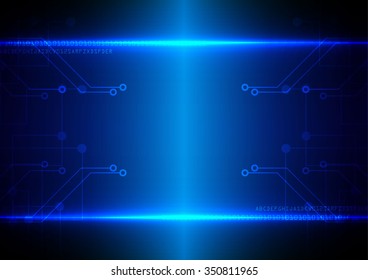 Abstract Blue Technology Circuit Background Vector 库存矢量图（免版税）352582736 ...