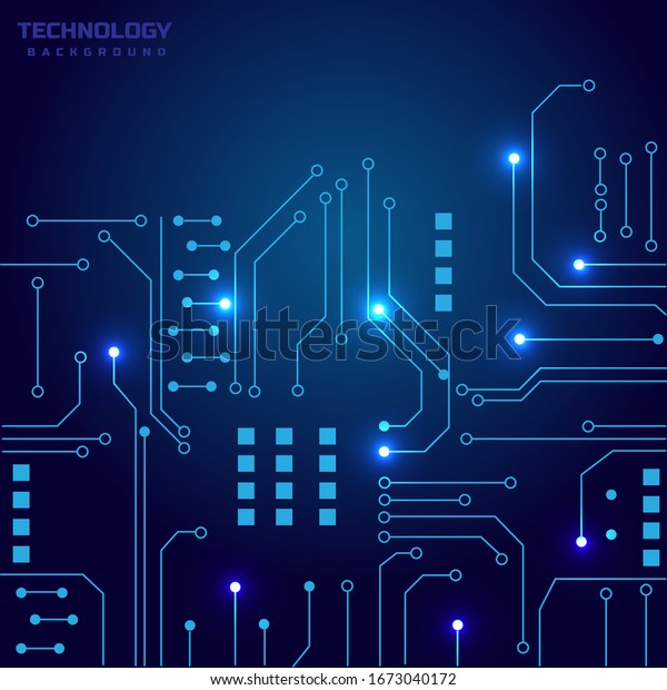 Abstract Technology Circuit Board Connection System Stock Vector ...