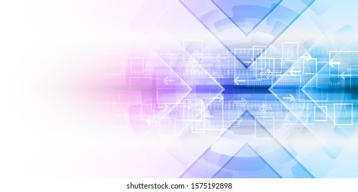 Abstract Technology Communication Concept Futuristic Digital Stock ...