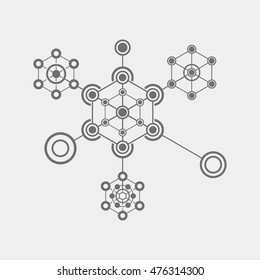 Abstract Technology Element Communication Science Stock Vector (Royalty ...
