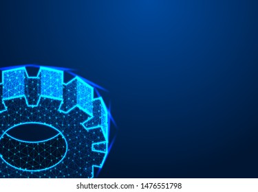 Abstract Technology Gear Background Isometric Gear Stock Vector ...