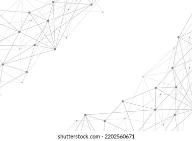 Abstract Technology Lines Dots Connection Background Stock Vector ...
