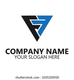 Ffg Triangle Letter Font Logo Stock Illustration 1855689607