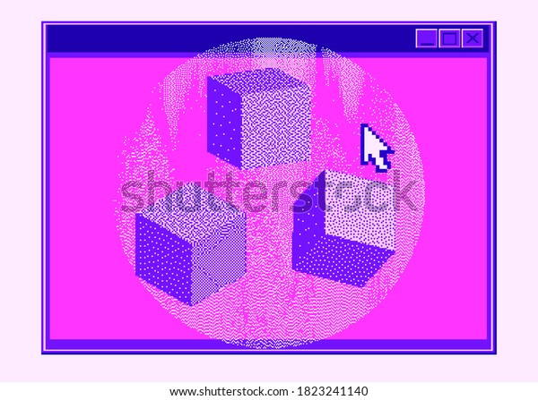 Abstract Technology Poster User Interface Elements Stock Vector ...