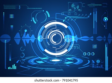 Abstract Technology Ui Futuristic Concept Hud Stock Vector (Royalty ...