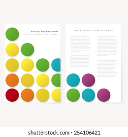 Abstract Template Flyer Color Rainbow Circles Stock Vector (Royalty ...