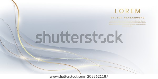 Abstract Template White Silver Luxury Background Stock Vector (Royalty ...