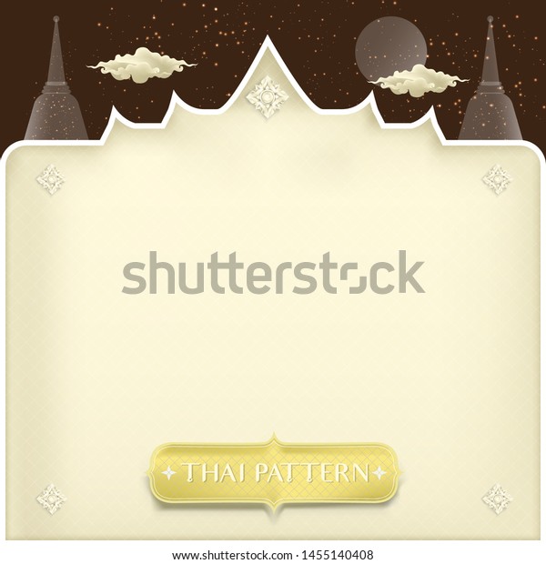 Abstract Thai Traditional Template Presentation Decorated Stock Vector ...
