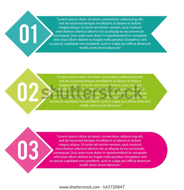 Abstract Three Easy Steps On White Stock Vector (Royalty Free ...