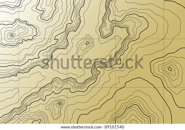 Abstract Topographic Map Brown Colors Stock Vector (Royalty Free ...