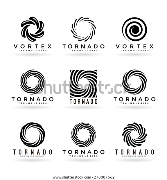 Abstract Tornado Symbols 1 Stock Vector (Royalty Free) 278887562