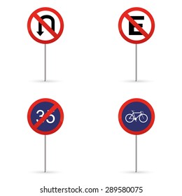 Abstract Traffic Signals On White Background Stock Vector (Royalty Free ...