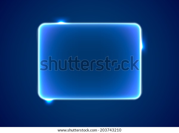 Abstract Transparent Blue Rectangle Lights Sparkles Stock Vector ...