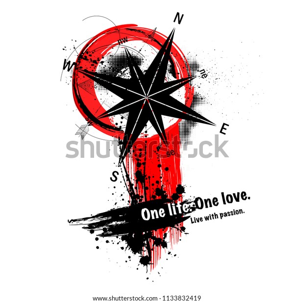 Abstract Trash Polka Background Windrose Grunge Stock Vector (Royalty ...