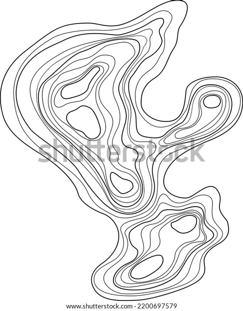 Abstract Tree Ring Vector Topographic Map Stock Vector (Royalty Free ...