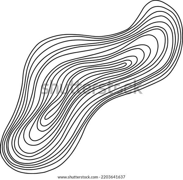 Abstract Tree Rings Vector Topographic Map Stock Vector (Royalty Free ...
