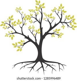 Abstract Tree Silhouette Stock Vector (Royalty Free) 1285996489 ...