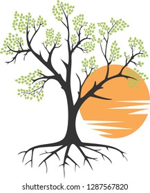 Abstract Tree Silhouette Stock Vector (Royalty Free) 1287567820 ...