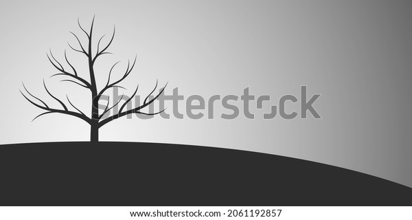 Abstract Tree Silhouette Vector Tree Illustration Stock Vector (Royalty ...