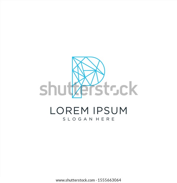 Abstract Trend Letter P Logo Design Stock Vector (Royalty Free ...