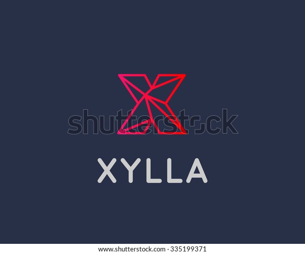 Abstract Trend Letter X Logo Design Stock Vector (Royalty Free) 335199371