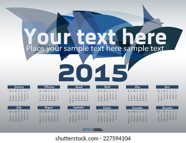 Abstract Triangle Banner Calendar 2015 Year Stock Vector (Royalty Free ...