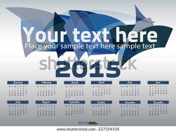 Abstract Triangle Banner Calendar 2015 Year Stock Vector (Royalty Free ...