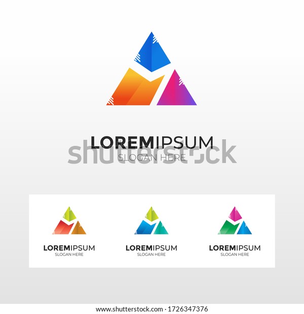 Abstract Triangle Logo Design Template Stock Vector (Royalty Free ...