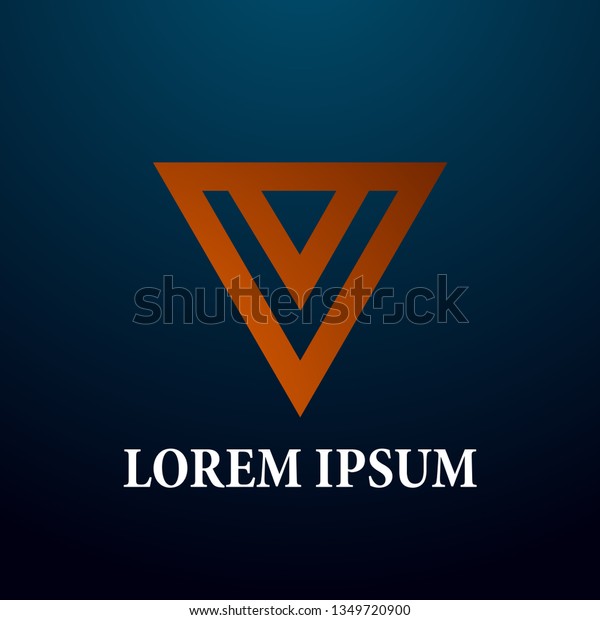 Abstract Triangle Logo Sign Icor Symbol Stock Vector (Royalty Free ...