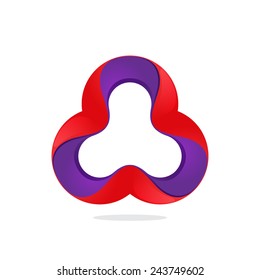 Abstract Triangle Ribbon Logo Vector Stock Vector (Royalty Free ...