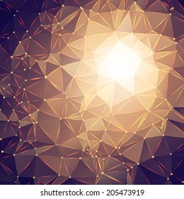 Abstract Triangle Sparkle Polygon Background Vector Stock Vector ...