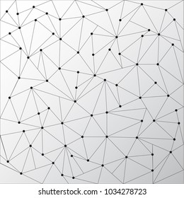 Abstract Triangles Outlines Dots Connect On Stock Vector (Royalty Free ...