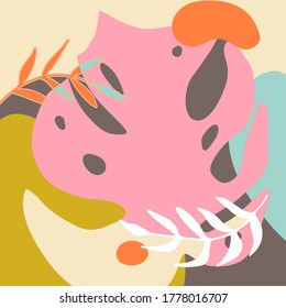 Abstract Tropical Background Posters Modern Decorative Stock Vector ...
