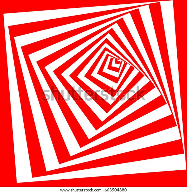 Abstract Twisted Red White Background Optical Stock Vector (Royalty ...