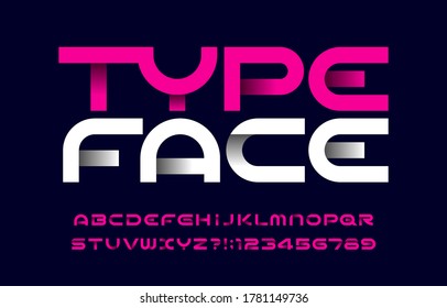 Abstract Typeface Font Modern Wide Letters Stock Vector (Royalty Free ...