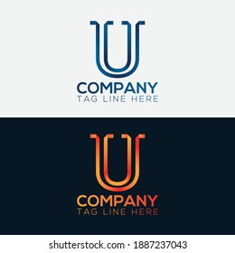 U Company Logo Design Visiting Card 스톡 벡터(로열티 프리) 1227981901 | Shutterstock