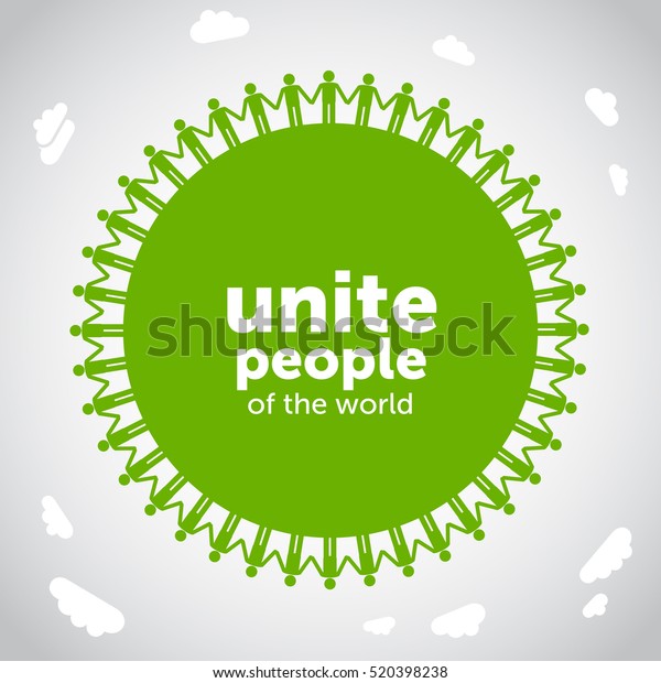 Abstract Unity Symbol Unite People World Stock Vector (Royalty Free ...