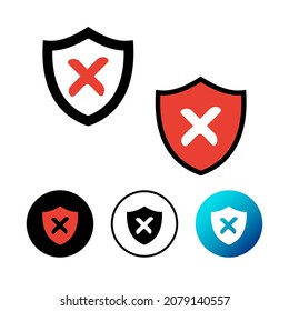 Abstract Unsafe Icon Illustration Flat Design Stock Vector (Royalty ...