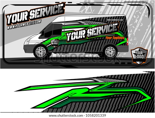 Abstract Van Graphic Kit Vinyl Wrap Stock Vector (Royalty Free ...