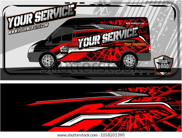 Abstract Van Graphic Kit Vinyl Wrap: vector de stock (libre de regalías ...