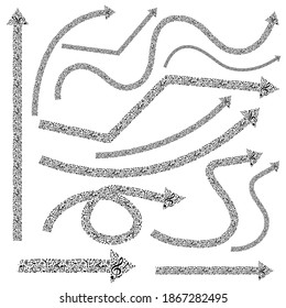 Abstract Vector Arrows Made Music Notes Stock Vector (Royalty Free ...
