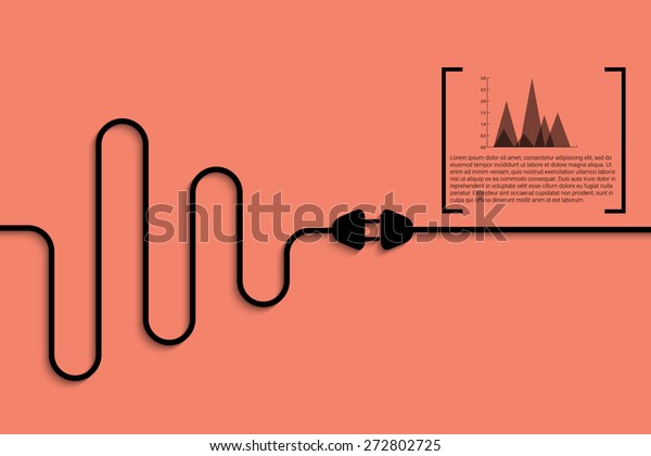 Abstract Vector Background Wire Plug Socket Stock Vector Royalty Free